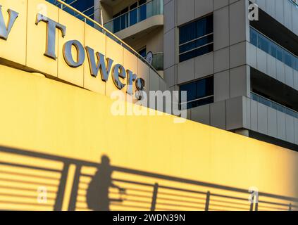 Dubai Marina View Towers, Shadow Game Of People, United Arab Emirates ...