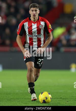 London, UK. 20th Jan, 2024. Thomas Frank manger of Brentford and Ivan ...