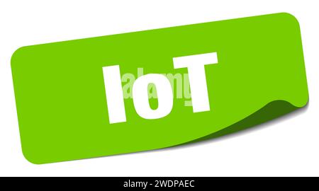 iot sticker. iot rectangular label isolated on white background Stock ...