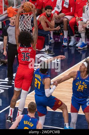 Washington Wizards forward Marvin Bagley III (35) dunks over ...