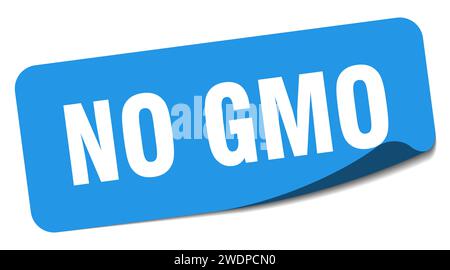 no gmo sticker. no gmo rectangular label isolated on white background ...