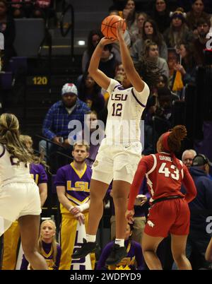 LSU guard Mikaylah Williams (12) celebrates a three point basket with ...