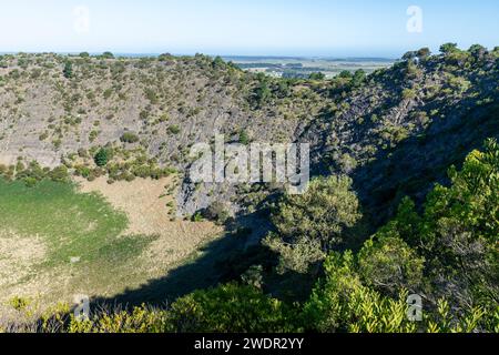 Mount Schank, an extinct volcanic crater, seen from the Valley Lakes ...