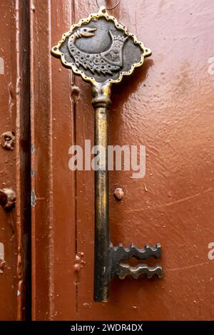 Traditional Mardin metal keys with Shahmaran engraved. Shahmaran is a ...