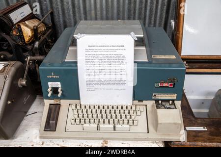 Siemens teleprinter or telex machine on display at the Mudgee historical museum in New South ...