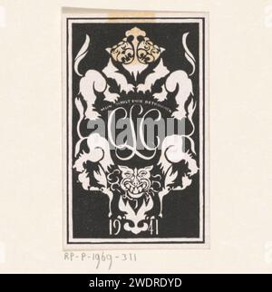 Ex libris van Carel Lion Cachet, Carel Adolph Lion Cachet, 1932 print ...