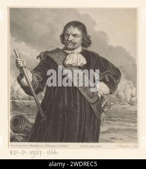 Portrait of Tjerck Hiddes de Vries, Jacob Houbraken, after Gerbrand van ...