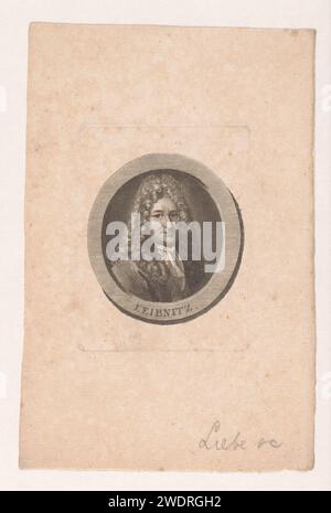PortraT van Gottfried Wilhelm Leibniz, Carl Frosch, 1781 - 1827 print ...