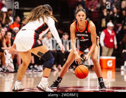 Oregon State guard Donovyn Hunter (4) and Colorado guard Tameiya Sadler ...