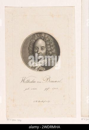 Self-portrait of Christoph Wilhelm Bock at age 43, print maker ...
