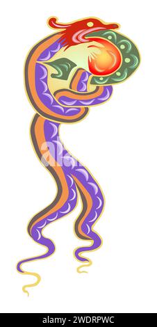 Cyrillic alphabet. Letters. Illustration, drawing of initial letters ...