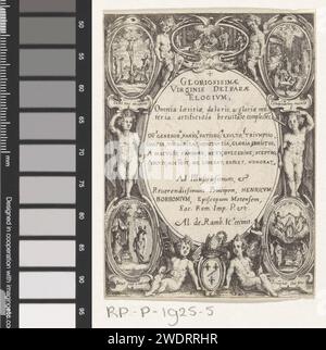 Ascension of Maria, Jacques Callot, after Girolamo Muziano, 1608 - 1611 print Mary rises to ...