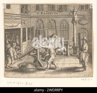 View of the courtyard of the Rasphuis in Amsterdam, Anonymous, 1665 - c ...