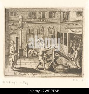 View of the courtyard of the Rasphuis in Amsterdam, Anonymous, c. 1693 ...