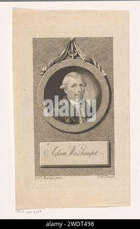 PortraT van Adam Weishaupt, Christoph Wilhelm Bock, after Gottfried ...