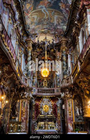 Interior view of Asamkirche or Asam church, Munich, Bavaria, Germany ...