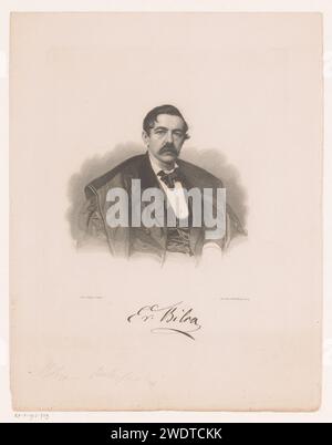 Portrait of Ernst, Freiherr von Bibra, print maker: August Weger ...