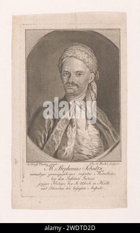 Portrait van Stephan Schultz, Christian von Mechel, After Anton Graff ...
