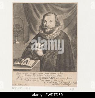Portrait van Wilhelm Schickard, Johann Jacob Haid (Possibly), 1747 ...