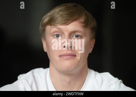 18 January 2024, Baden-Württemberg, Crailsheim: Influencer Liam ...