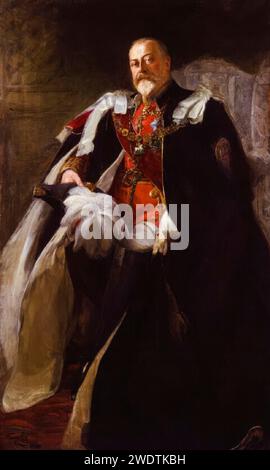 Painting of King Edward VII (1841-1910) during his coronation. Dated ...