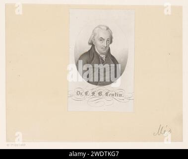 Portrait van Lebrecht Friedrich Benjamin Lentin, Johann Daniel Laurenz ...