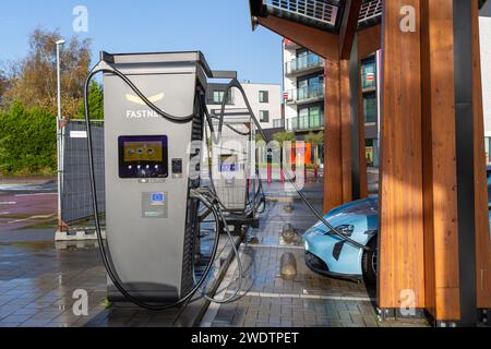 Fastned EV car charger, Aalter, Belgium Stock Photo - Alamy
