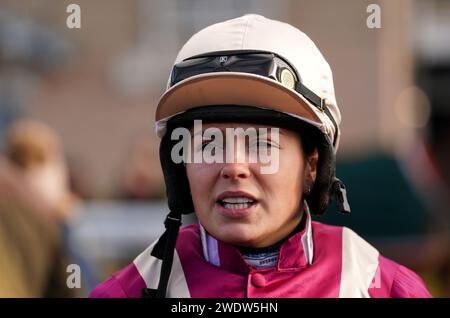 Jockey Lilly Pinchin at Warwick Racecourse. Picture date: Monday ...
