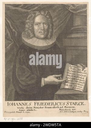 Portrait van Johann Friedrich Starck, Christian Fritzsch, after Franz ...