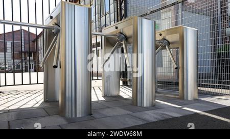 the turnstile passage border crossing point is closed Stock Photo - Alamy