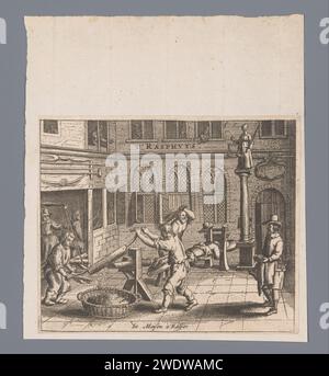 View of the courtyard of the Rasphuis in Amsterdam, Anonymous, 1665 - c ...