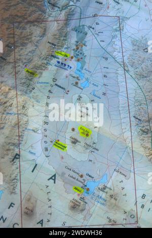 in danakil ethiopia africa the black lake with boiling oil and hot ...