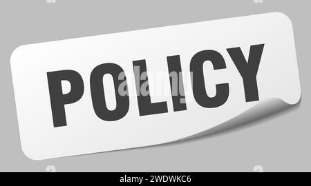 policy sticker. policy rectangular label isolated on white background ...
