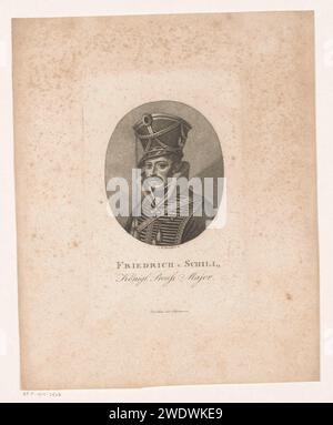 Portrait van Ferdinand von Schill, Ludwig Buchhorn, 1806 - 1809 print ...