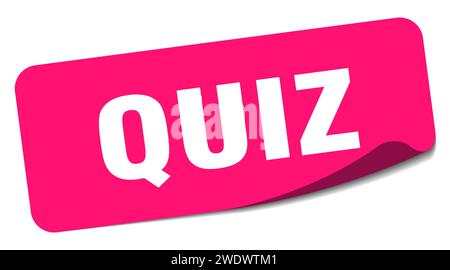 quiz sticker. quiz rectangular label isolated on white background Stock ...
