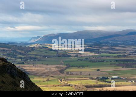 The view from Benarty Hill towards Tillicoultry and the Ochil Hills ...