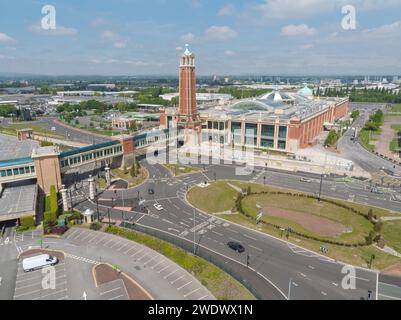 Aerial photograph of the Trafford Centre and link bridge from Barton ...