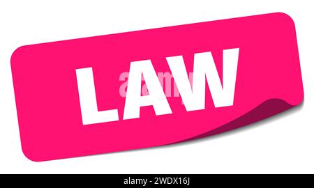 law sticker. law rectangular label isolated on white background Stock ...