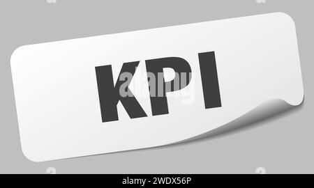 kpi sticker. kpi rectangular label isolated on white background Stock ...