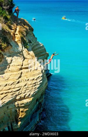 "Canal d' Amour" beach, Sidari town, Kerkyra ("Corfu") island, Ionian ...