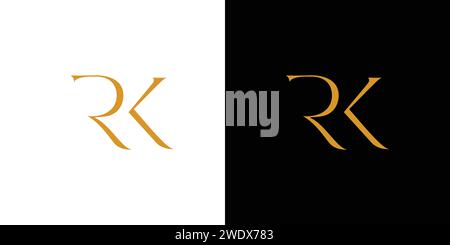 Modern and sophisticated letter RK initials logo design Stock Vector ...