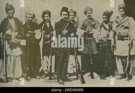 Abbas Hilmi Pasha posing with Kurdish soldiers fighting against the ...