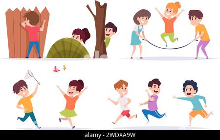 kids pulling rope vector Stock Vector Image & Art - Alamy
