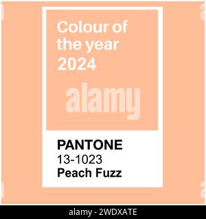 Pantone Pantone Peach Fuzz Trending Color of the Year 2024. Colour ...