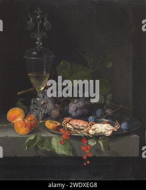 'Still Life with Crabs on a Pewter Plate' by Abraham Mignon is a ...