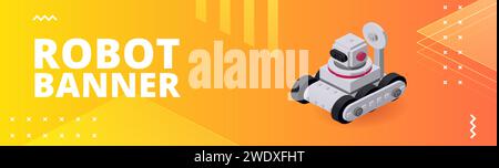 Rover robot poster for print and design. Vector illustration Stock ...