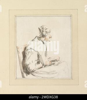 Reading woman, Cornelis Ploos van Amstel, after Jan de Bray, 1736 ...