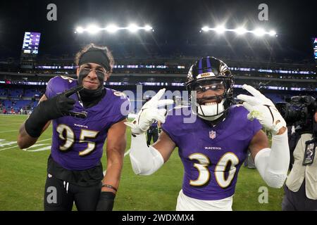 Baltimore Ravens linebacker Tavius Robinson (95) in action during the ...