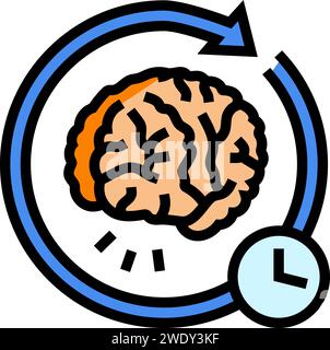 memory recall neuroscience neurology icon doodle illustration Stock ...