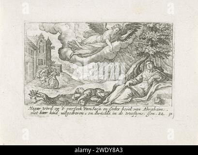 Abraham and Hagar, Crispijn van de Passe (I), 1700 - 1750 print Sara spies her husband Abraham ...